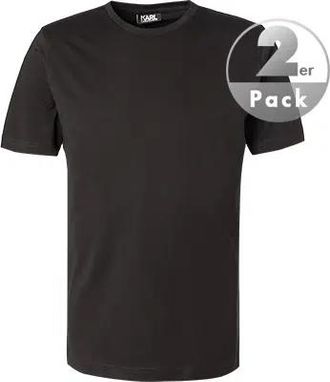 Karl Lagerfeld Herren T-Shirts schwarz Baumwolle