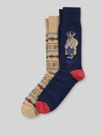 Ralph Lauren Socken mit B&auml;renmotiv im 2er-Pack