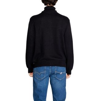 A|X Armani Exchange Fine Knit Cotton-Viscose Turtleneck - Black