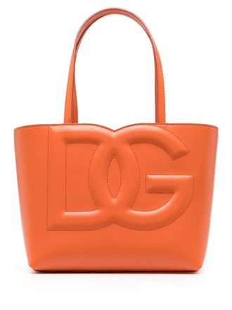 Dolce & Gabbana petit sac cabas en cuir à logo DG - Orange