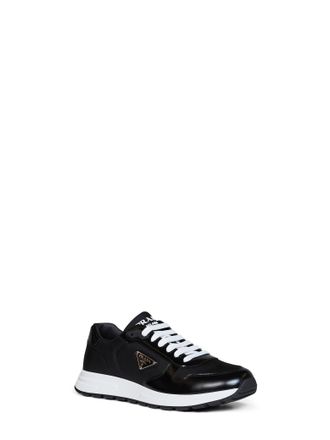Prada Mens Sneakers Prax 01 Black Re-Nylon Leather Recycled Polyamide Trainers