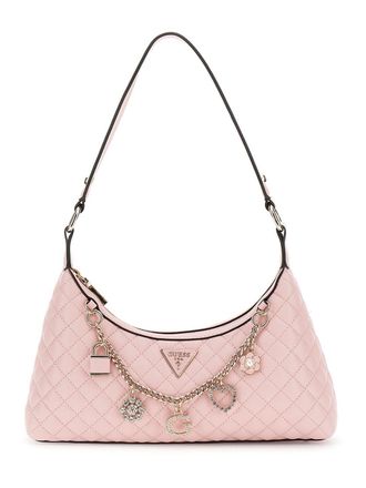 Guess Damen Everlee Top Zip Shoulder Bag Umh&auml;ngetasche, Rosenwasser