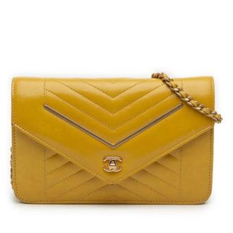 Chanel Sac bandouli&egrave;re en cuir Pre-owned - Femme - Pre-owned - Jaune - Taille: ONE Size