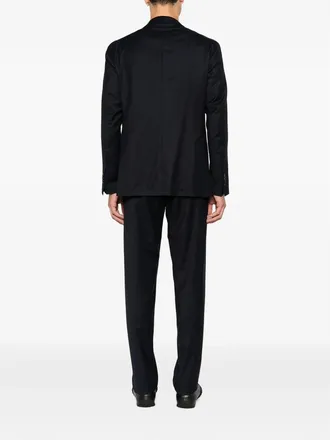 Tagliatore Virgin Wool Blend Pant Suit - Navy