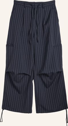 Yohji Yamamoto Y-3 Pinstripe Ut Straight Leg Hose schwarz