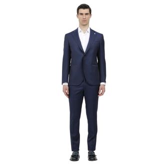 Luigi Bianchi Mantova Kariertes Stoffkleid &auml;hnlich solaro - - Suits - Herren - Blau - 3XL