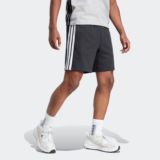 adidas Shorts ADIDAS SPORTSWEAR M 3S FT SHO, Herren, Gr. M, N-Gr, schwarz-wei&szlig; (schwarz, wei&szlig;, normal, gr.), Obermaterial: 55% Baumwolle, 36% Polyester, 9% V