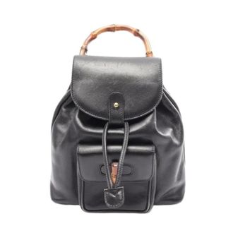 Gucci Sac &agrave; dos vintage Pre-owned - Femme - Pre-owned - Noir - Taille: ONE Size