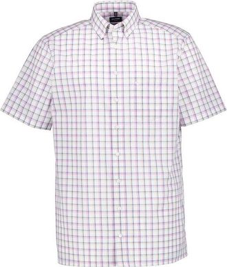 Olymp Herren Kurzarmhemd blau Baumwolle