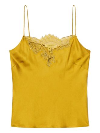 Twin-Set haut à détails de dentelle - Jaune