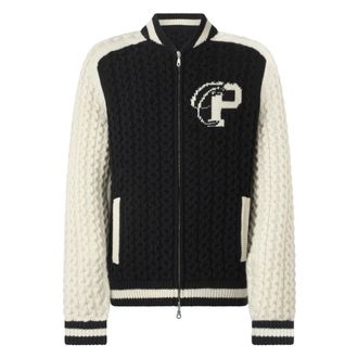 Philipp Plein Homme, Pulls, Noir, Taille: L Veste en maille