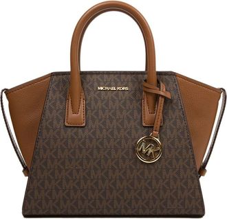 Michael Kors Avril Kleine Logo- und Leder-Umh&auml;ngetasche
