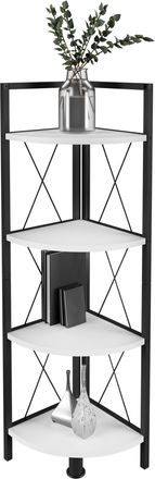 VCM Holz Metall Eckregal Aufbewahrung Stand Regal Bücherregal Deko Bücher Standregal Insasi 4