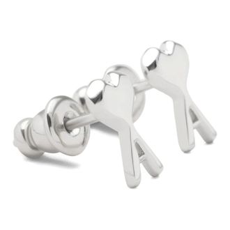 Ami unisex, Accessoires, Gris, Taille: ONE Size Boucles doreilles martel&eacute;es De Coeur