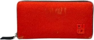 Miu Miu Portefeuille Vintage Pre-owned - Femme - Pre-owned - Orange - Taille: ONE Size