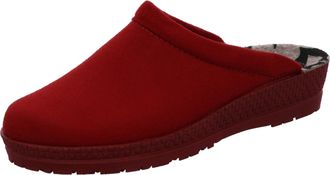 Rohde Damen Hausschuh Pantoffel aus Schurwolle Neustadt-D 2291, Größe:43 EU, Farbe:Rot