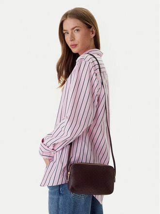 Calvin Klein Handtasche Emblem Aop Elongated Camera Bag LV04F3268G Dunkelrot