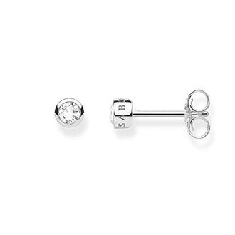 Thomas Sabo Femmes Boucles doreilles Pierre Blanche Argent Sterling 925 H1963-051-14