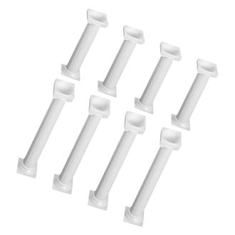 FOMIYES R&ouml;mische Kuchenst&uuml;tzen 8 St&uuml;ck Kunststoff S&auml;ulenset mit 12,5cm und 17cm H&ouml;he f&uuml;r Mehrst&ouml;ckige Torten Hochzeit Selbstgemacht Tortenst&auml;nder