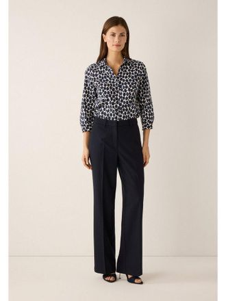 More & More Klassische Bluse taillierte Hemdbluse mit Tupfenprint
