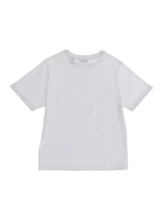 Burberry Boys Crew Neck T-Shirt White Cotton T-Shirts And Polos