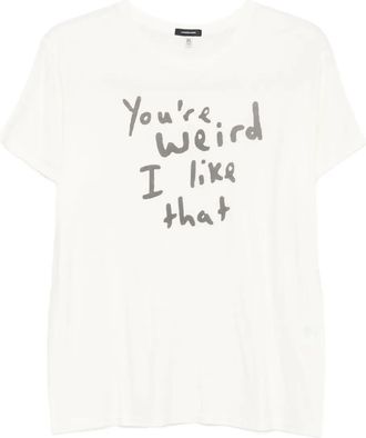 R13 t-shirt à slogan imprimé - Blanc