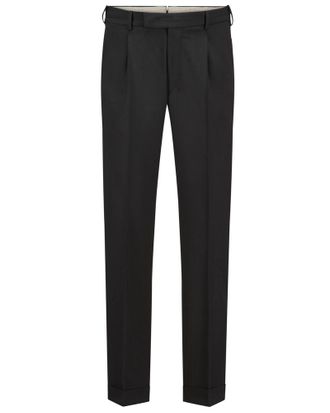 Pantaloni Torino Leichte Wollhose mit Bundfalte und Stretchanteil, Rebel Fit in