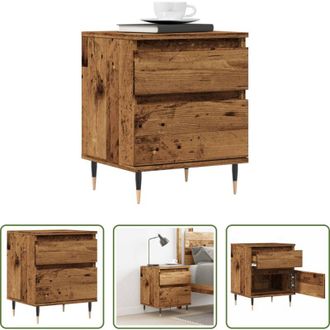 vidaXL vidaXL Holz Nachttisch - Nachttisch Altholz-Optik 40x35x50 cm Holzwerkstoff