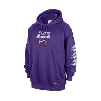 Nike Jordan Homme, Sweatshirts et sweats &agrave; capuche, Violet, Taille: M Los Angeles Lakers Courtside Premium Pullover Sweat &agrave; capuche