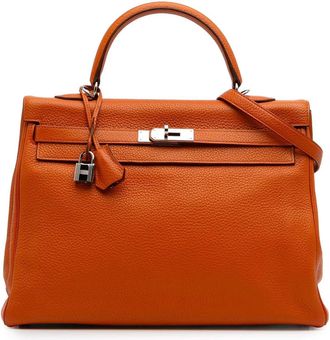 Hermès Hobo Bags - Togo Kelly II Retourne 35 - Gr. unisize - in Orange - für Damen