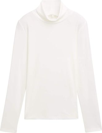 Tom Tailor Damen Longsleeve mit Rollkragen, 10315 - Whisper White, XXXL