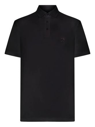 Giorgio Armani Poloshirt mit Logo-Stickerei - Schwarz