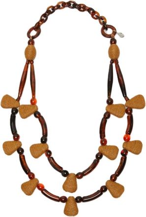Max Mara Femme, Accessoires, Brun, Taille: ONE Size Collier Wkafalange