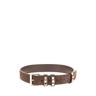 Valentino Garavani Femme, Accessoires, Brun, Taille: 85 CM Ceinture en Daim Rockstud
