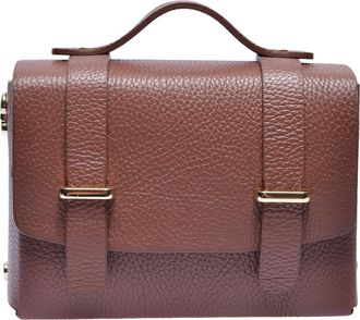 Luisa Vannini Kastanienbraun Rindsledertasche
