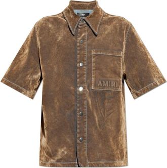 Amiri Homme, Chemises, Brun, Taille: M Velvet Camp Shirt