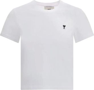 Ami Femme, Tops, Blanc, Taille: 36 FR De Coeur Cropped T-Shirt