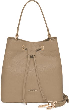 Lazarotti Bologna Damen Henkeltasche aus Echt-Leder | Handtasche mit abnehm- & l&auml;ngenverstellbaren Trageriemen | Bucket Bag 25 cm