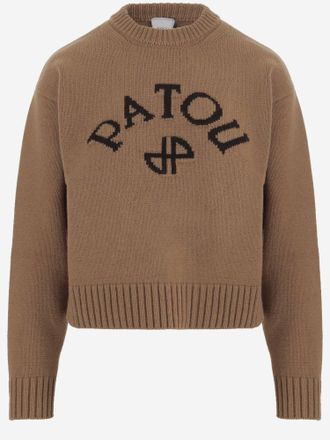Patou Womens Wool And Cashmere Sweater, Brown