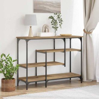 vidaXL Konsolentisch mit Regal Artisan-Eiche 100 x 35 x 75 cm vidaXL