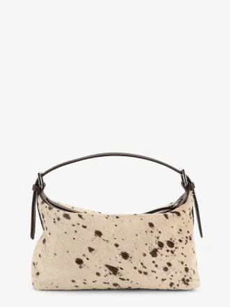 ATP Atelier Womens Shoulder Bag Vadena Pony Skin Beige Vegetable-Tanned Leather