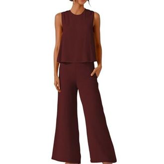 Generic Surv&ecirc;tement 2 pi&egrave;ces en velours pour femme - Ouverture sur le devant et pantalon ajust&eacute; - Ensemble 2 pi&egrave;ces pour femme - Surv&ecirc;tement dhiver chaud, Rou