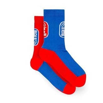 CINELLI Ovale Chaussettes de Cyclisme, Rouge, XXL Mixte