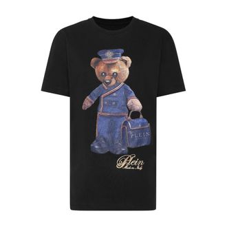 Philipp Plein Teddy Doorman T-Shirt - - Tops - Damen - Schwarzk - L
