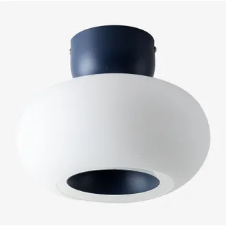 Sklum Sklum - Plafonnier led en Verre et Acier Deruent Bleu Lapis-Lazuli