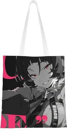 Generic 40.6 X 38.0 cm Canvas Totes Hand Shopping Bag With All Roles Print Zenless Zone Zero Impression For Daily Shopping Shoulder Bag