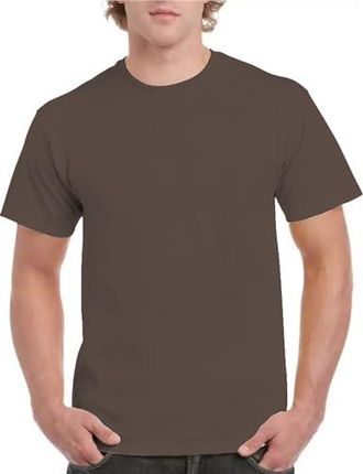 Coofandy T-shirt &agrave; manches courtes en coton basique pour homme - Col rond - Pour l&eacute;t&eacute; et les loisirs - Couleur unie, marron, 3XL