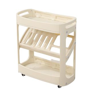 Generic Bewegliches Weinregal, Flaschenhalter aus Kunststoff, mit Rollen, Mehrstufiger Stauraum, Leicht zu Reinigen, Geeignet f&uuml;r Wohnzimmer, K&uuml;che und Esszim