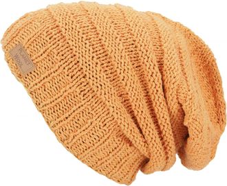 Guru Shop Baumwoll Beanie, Handgestrickte Dread Head Mütze, Nepalmütze - Orange, Herren/Damen, Baumwolle