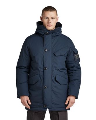 G-Star RAW Herren Vodan Padded Hooded Parka, Blau (salute D22713-D419-C742), XL